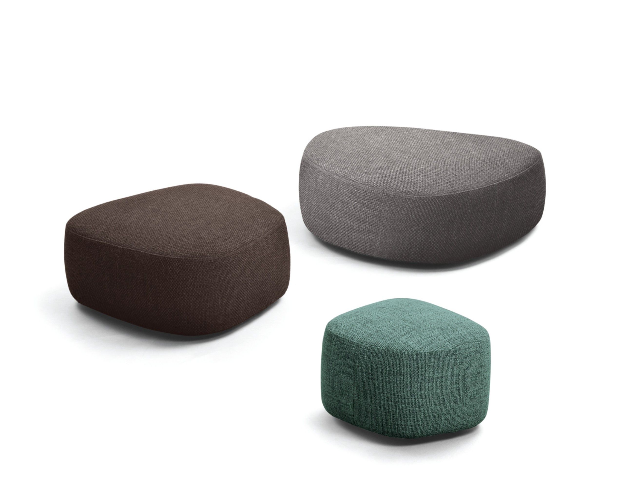 PIERRE Fabric garden pouf with removable cover By Flou | design Studio ...
