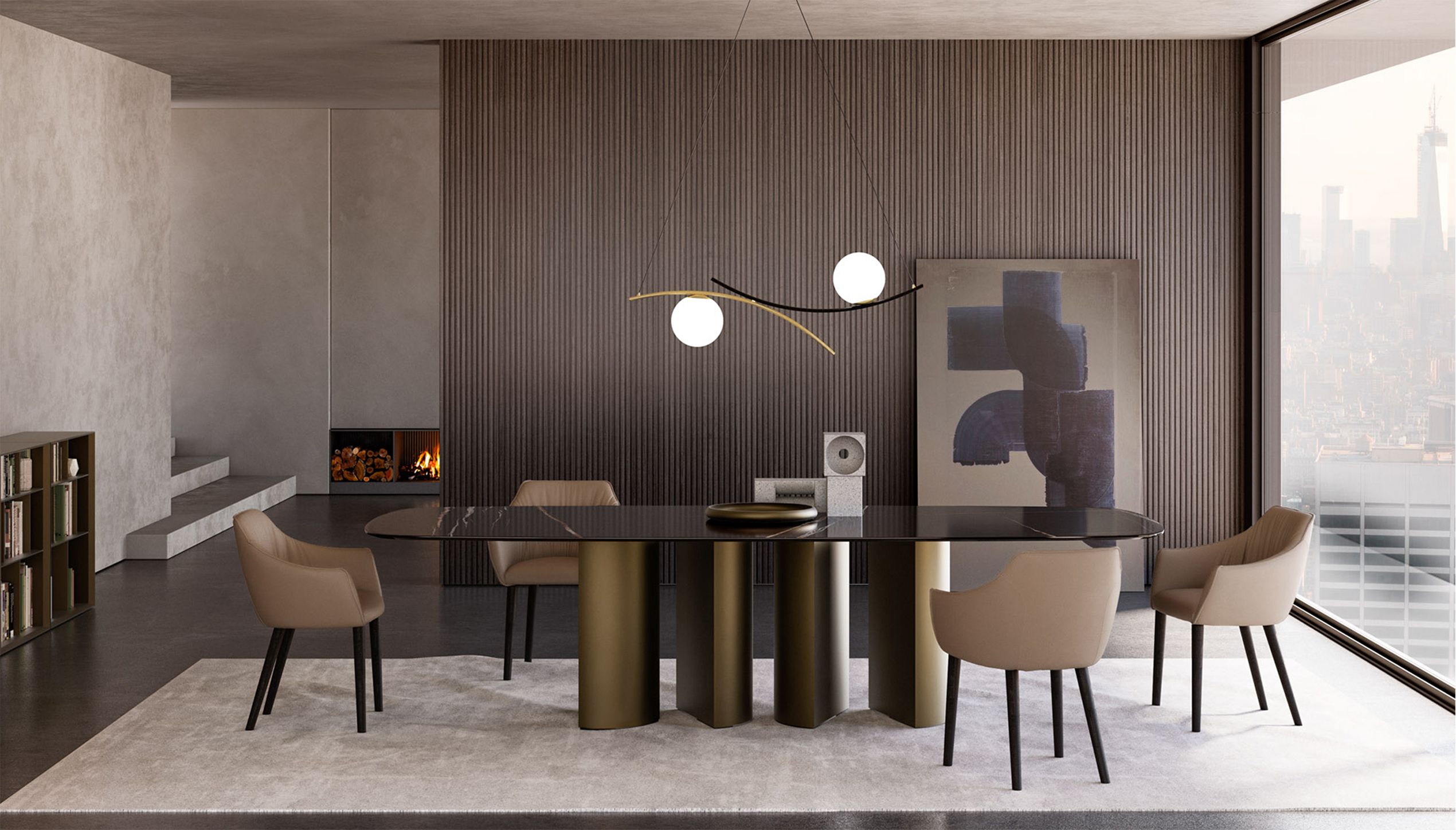 PLAI Rectangular ceramic table By EFORMA | design Ollen Pal