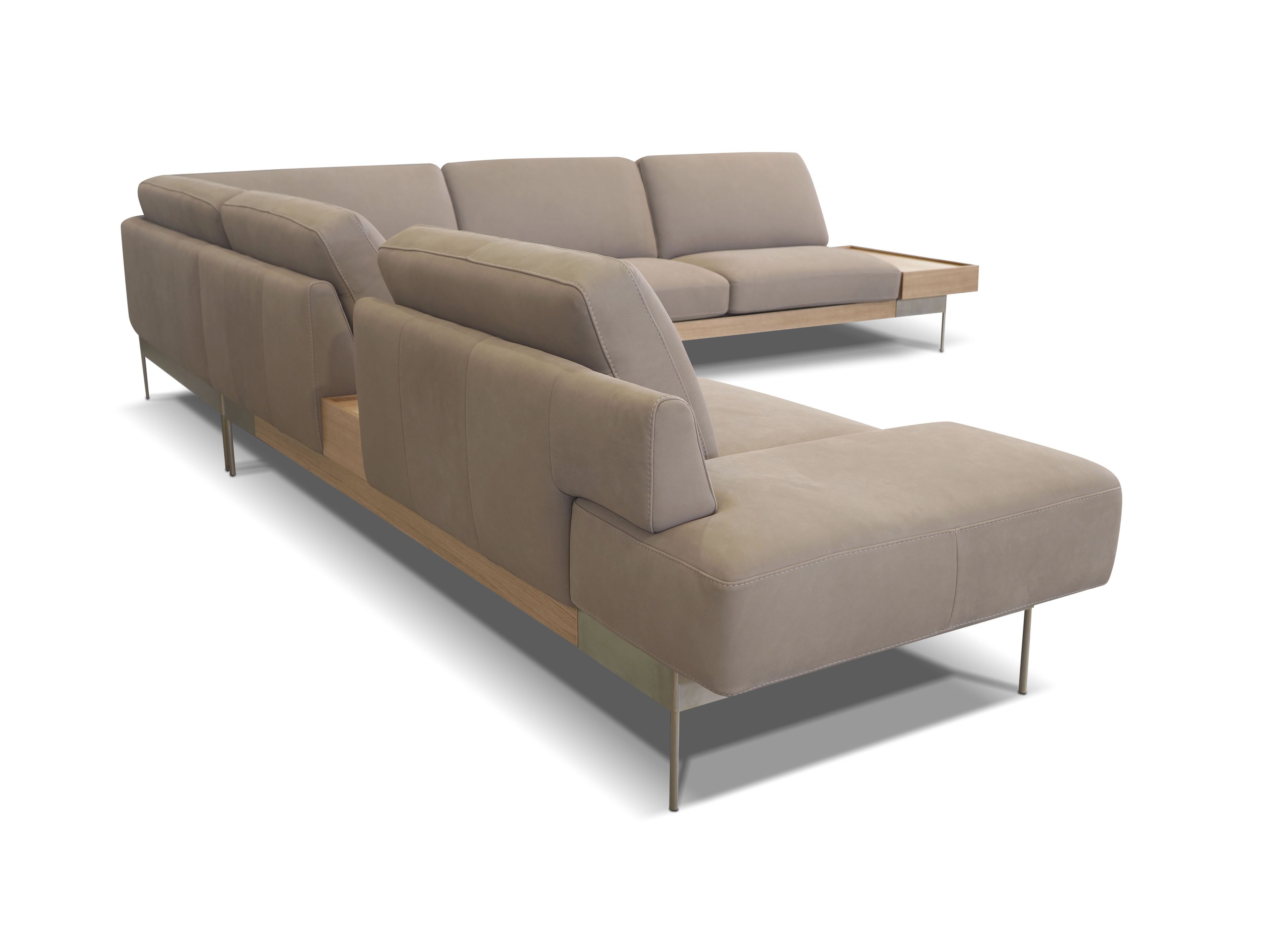 PLANE | Sofá de canto Sofá de pele de canto com armazenamento By Rossini Sofas