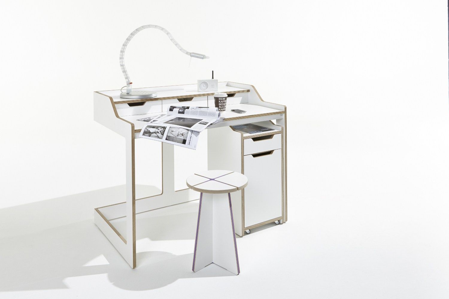 Wooden office drawer unit with castors PLANE Plane Collection By Müller ...