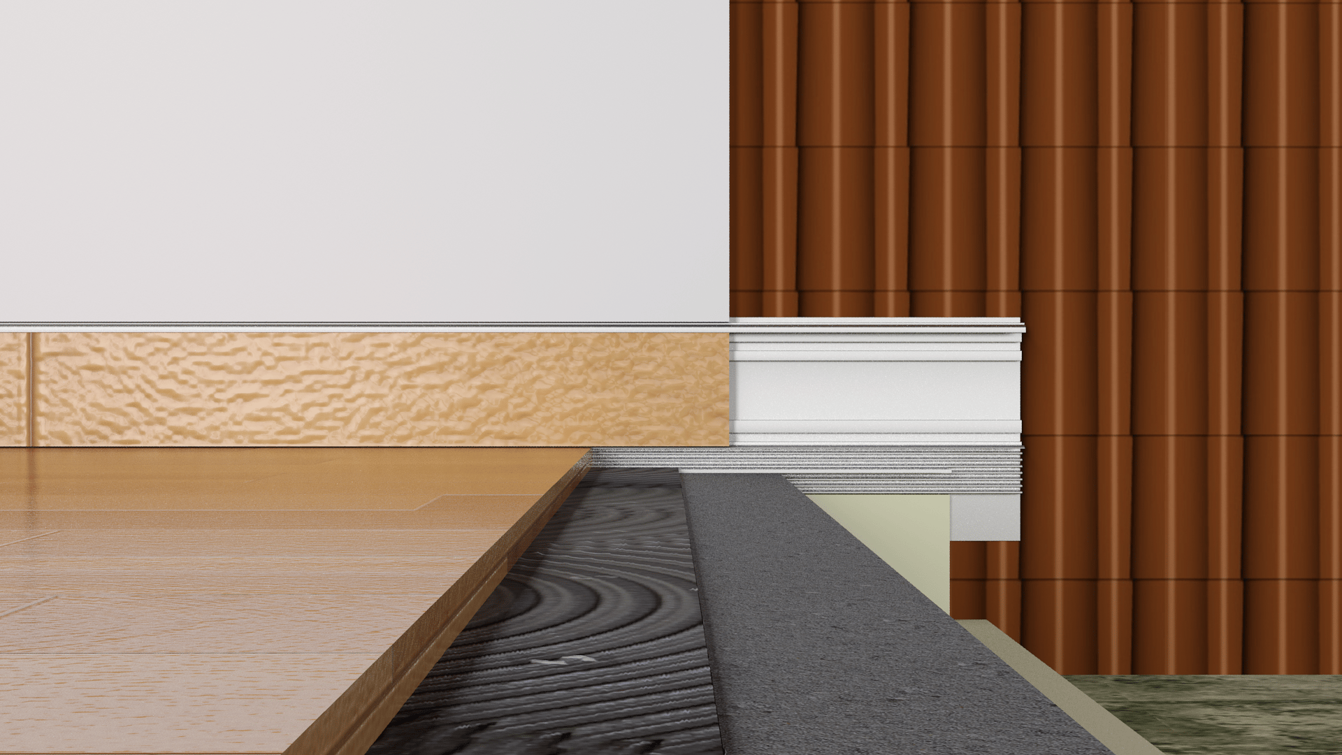 Aluminium Skirting board PLANO BFZ By PROFILITEC