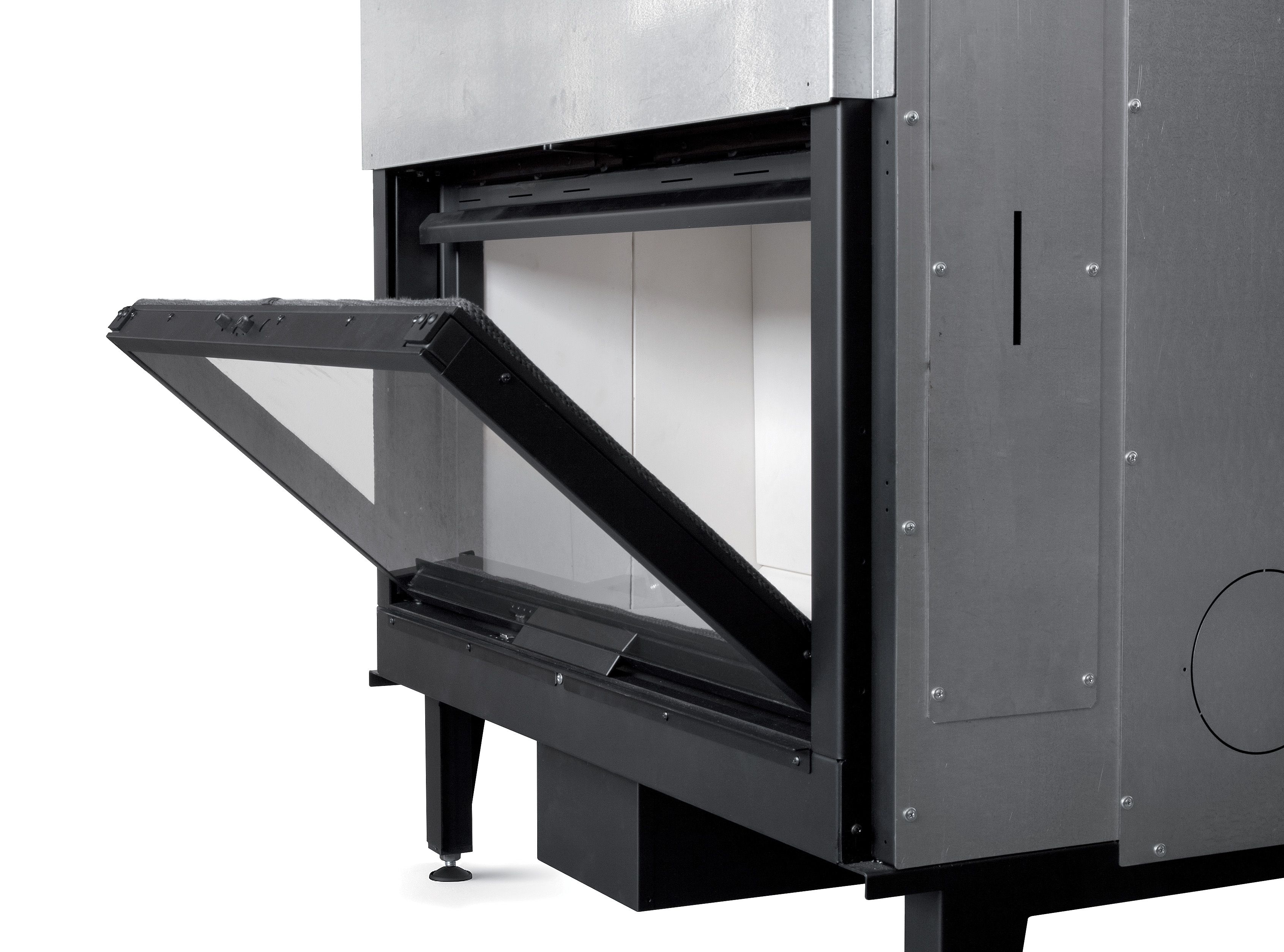 Double-sided wood-burning built-in fireplace PLASMA 115B WOOD Wood ...