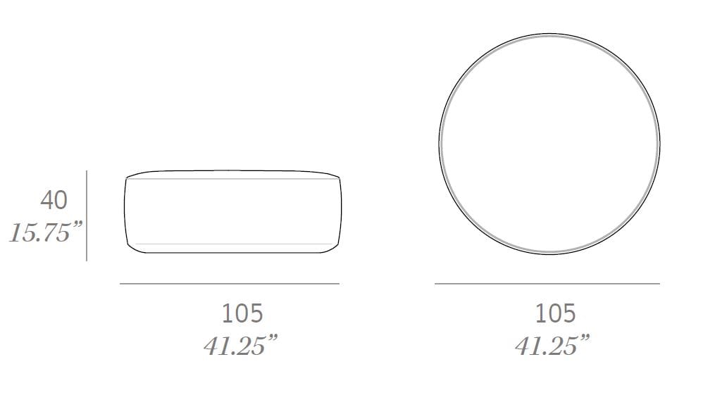 PLUMP | Round garden pouf Plump Collection By EXPORMIM