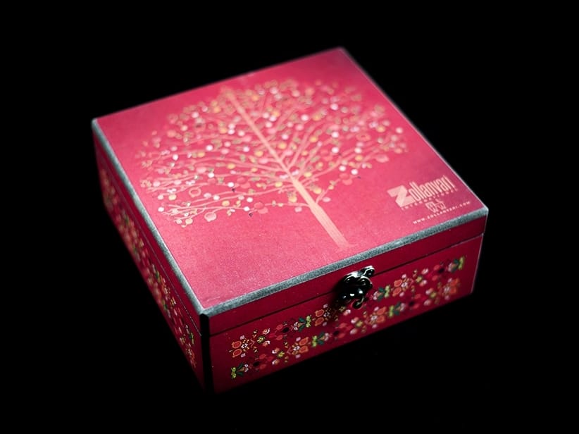 POMEGRANATE TREE OF LIFE FLORAL TEA BOX Jewel box By Zollanvari