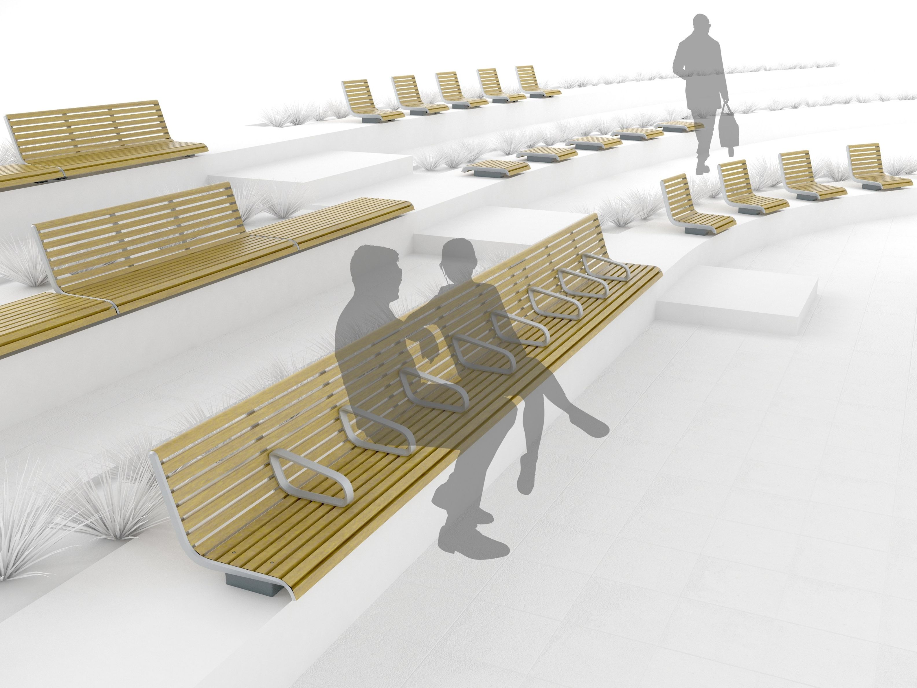 PORT | Bench with armrests Portiqoa Collection By mmcité1 design David ...