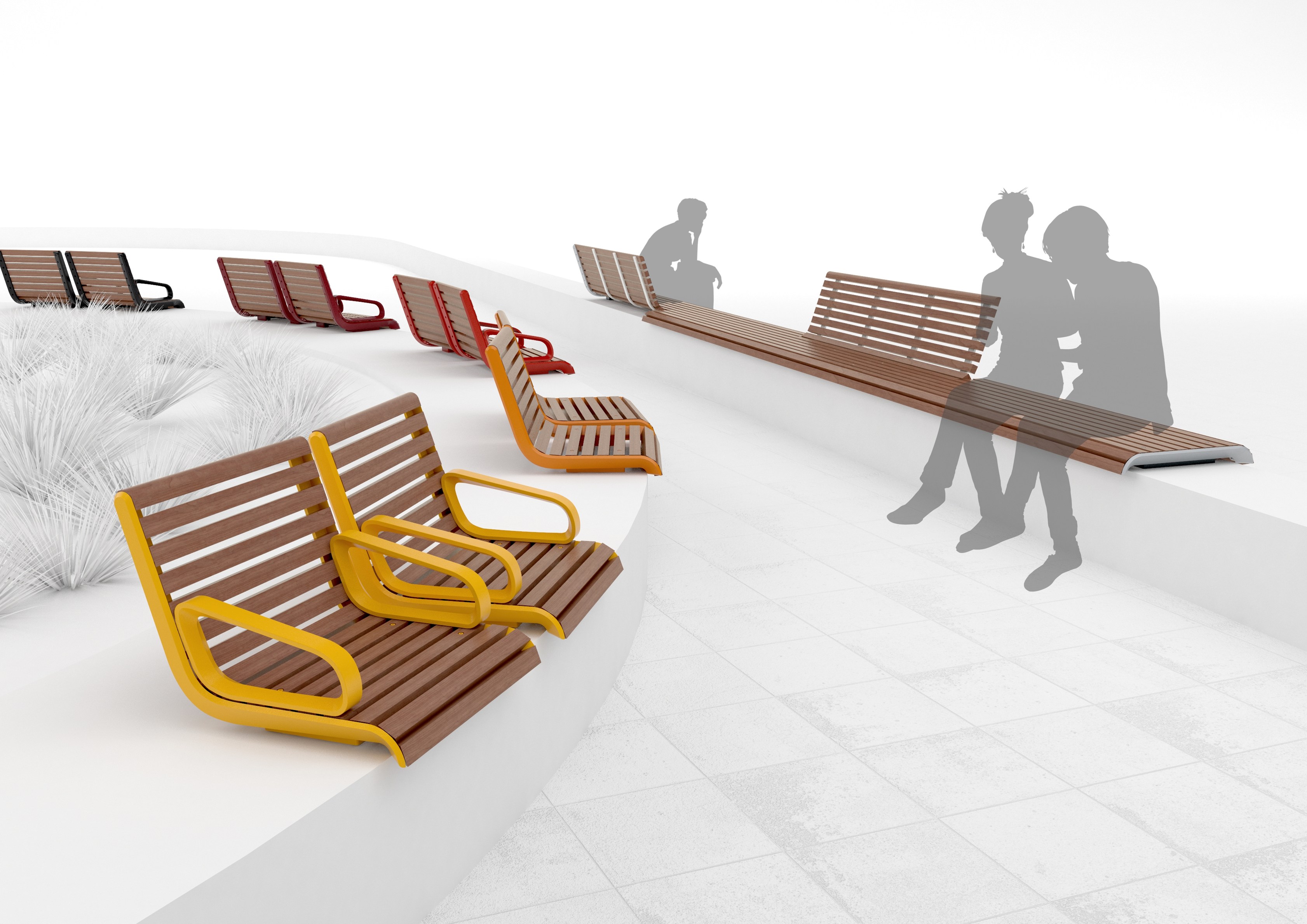 PORT | Bench with armrests Portiqoa Collection By mmcité1 design David ...