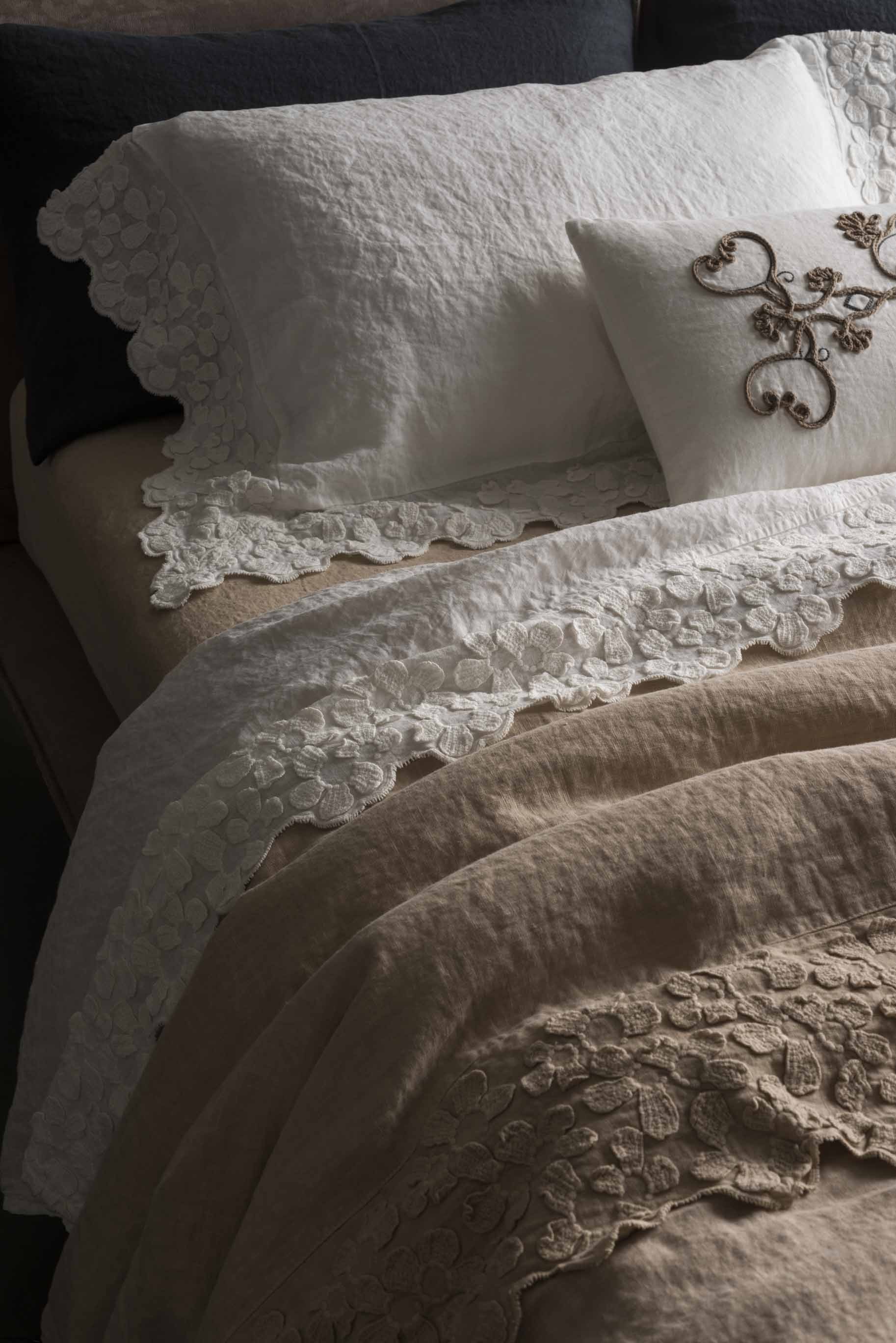 Linen pillow case with floral pattern PRIMULA | Pillow case Decor ...