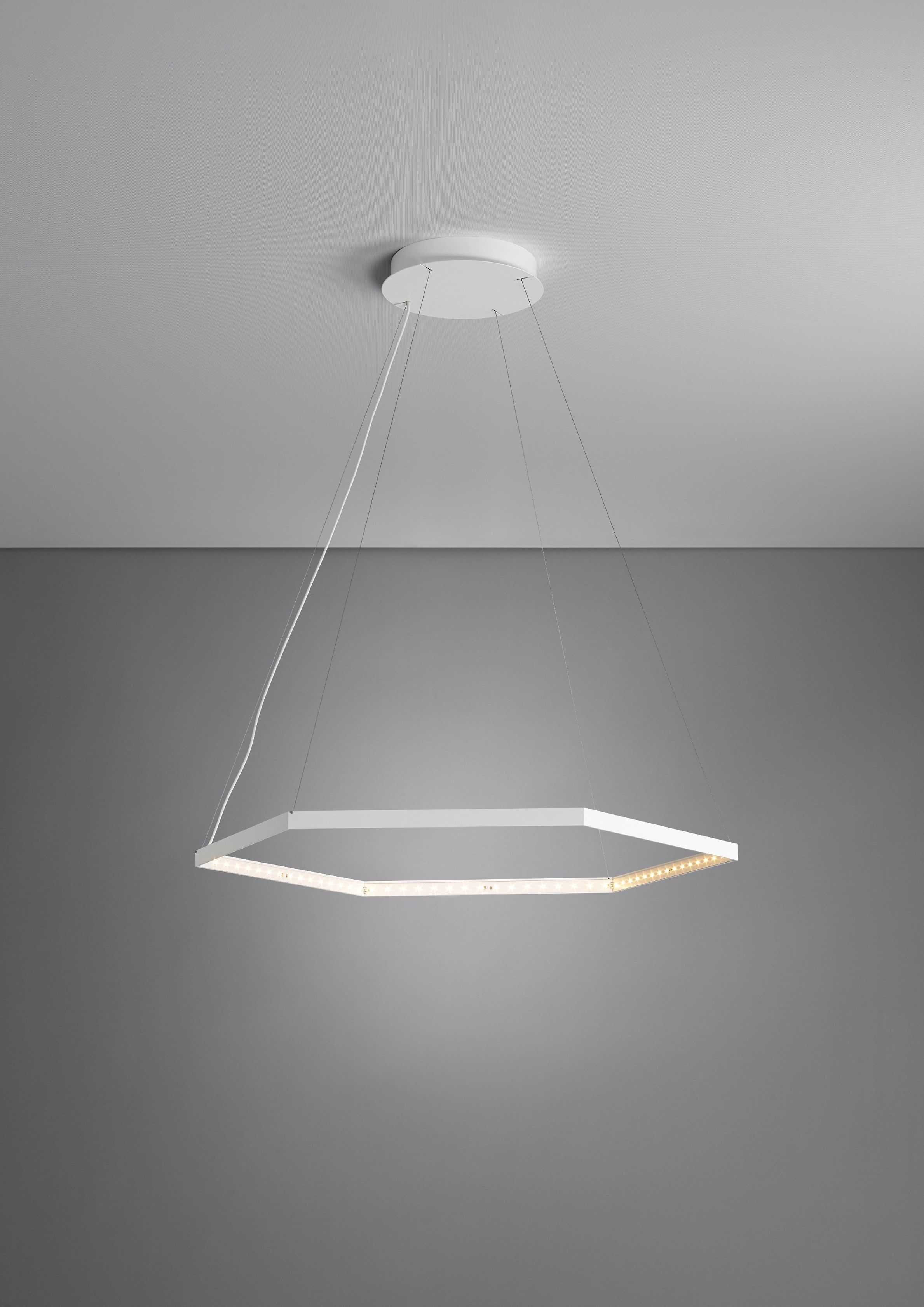 LED direct light indirect light steel pendant lamp HEXA 1 By Le Deun ...