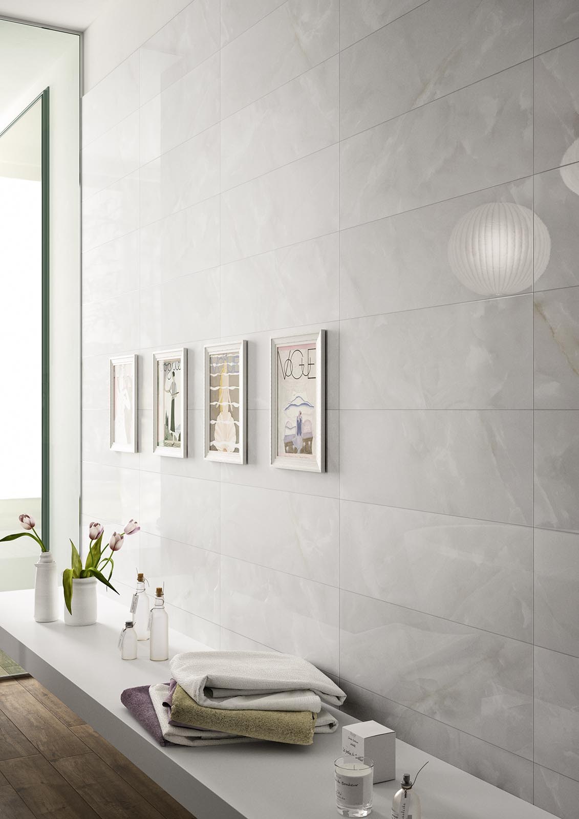 Glazed porcelain stoneware wall/floor tiles with marble effect ...