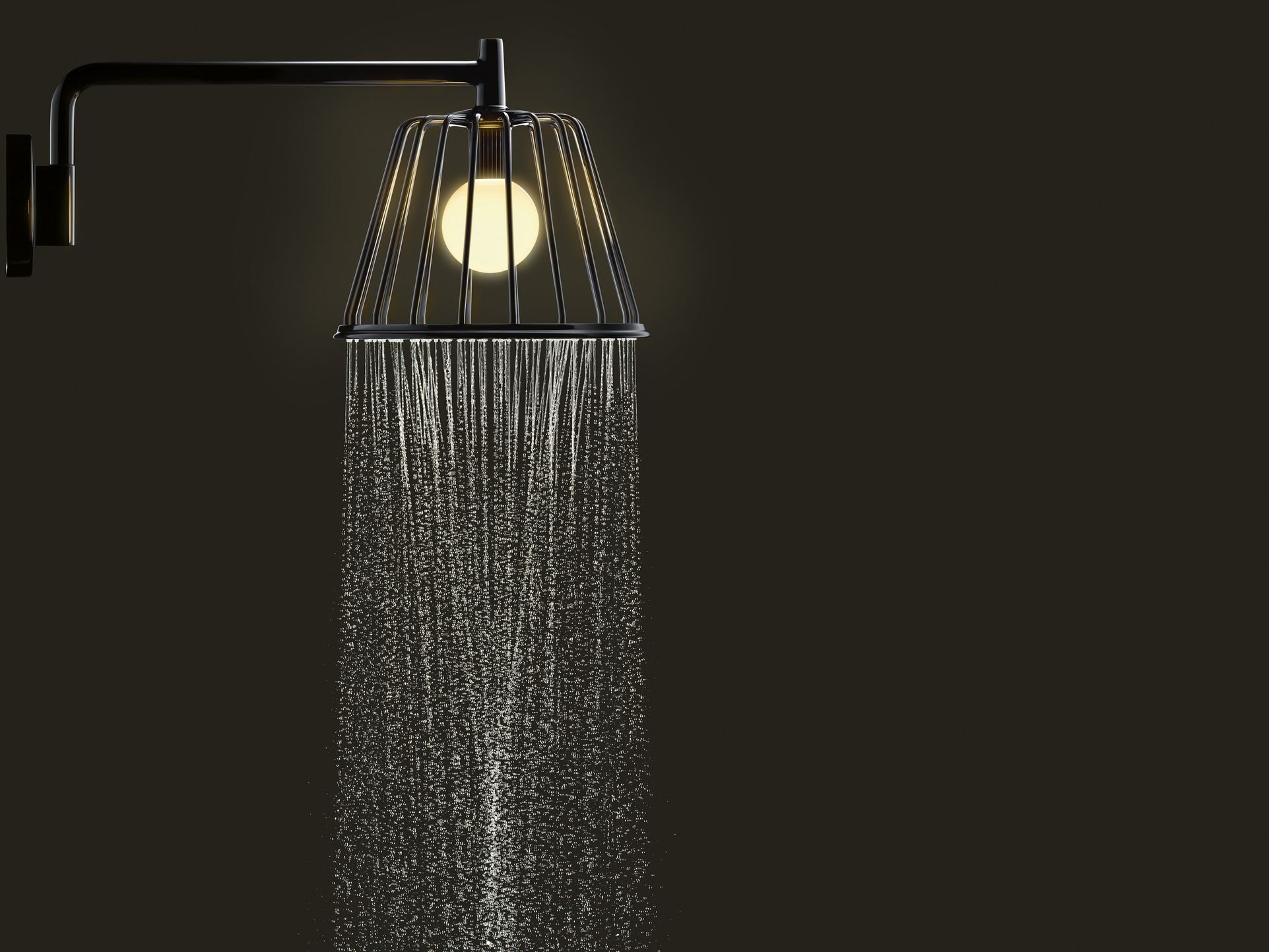 AXOR LAMP SHOWER NENDO | Chrome-plated overhead shower By Axor design Nendo