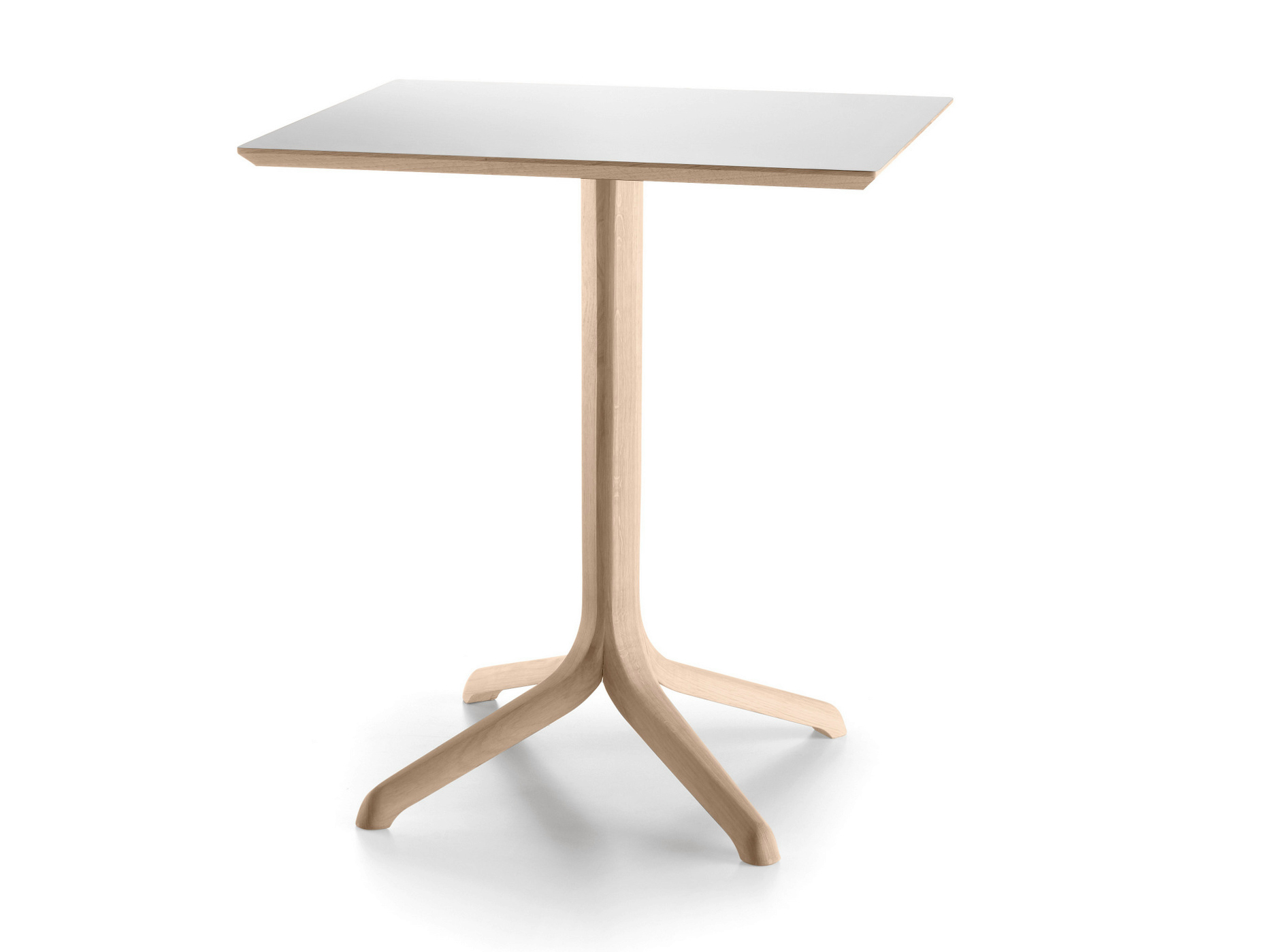 JANTZI Square oak table with 4-star base By ALKI | design Samuel ...