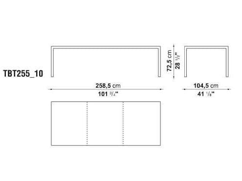 THE TABLE | Tavolo Tavolo rettangolare in acciaio e legno By B&B Italia ...