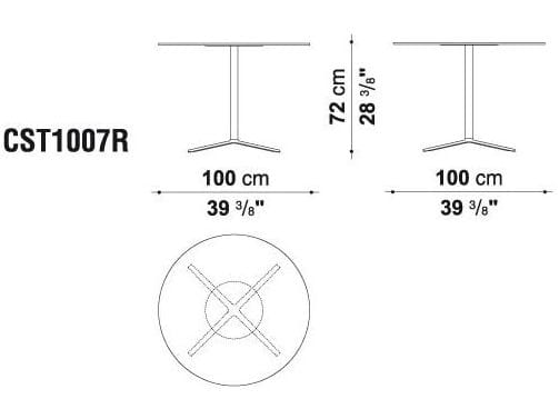 COSMOS | Table with 4-star base By B&B Italia Project design Jeffrey ...
