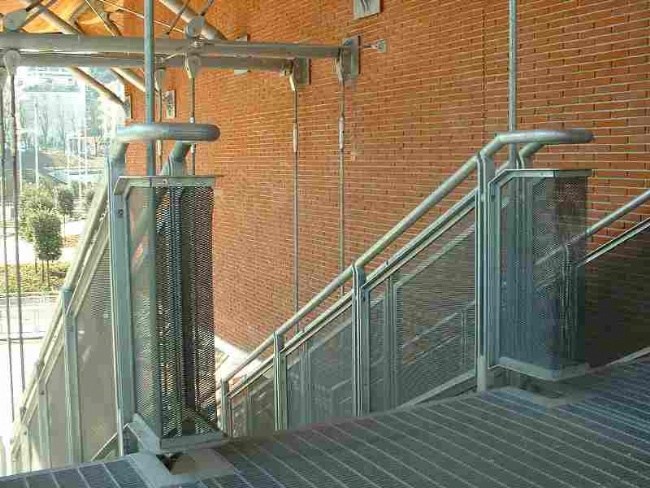 Step for fire escape staircases STANDARD GRATING STEPS By NUOVA DEFIM