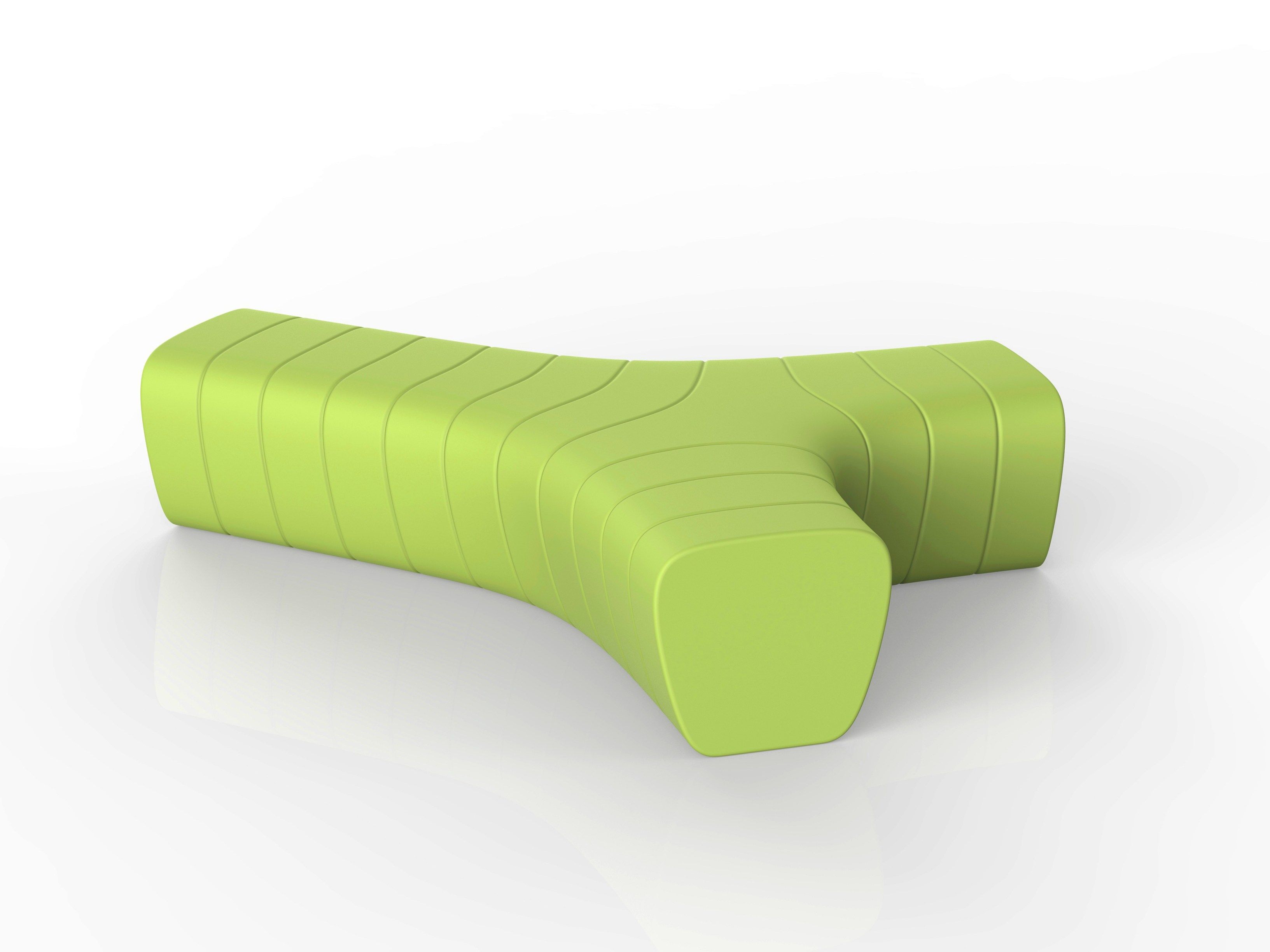 Modular polyethylene bench JETLAG By Plust design Cédric Ragot