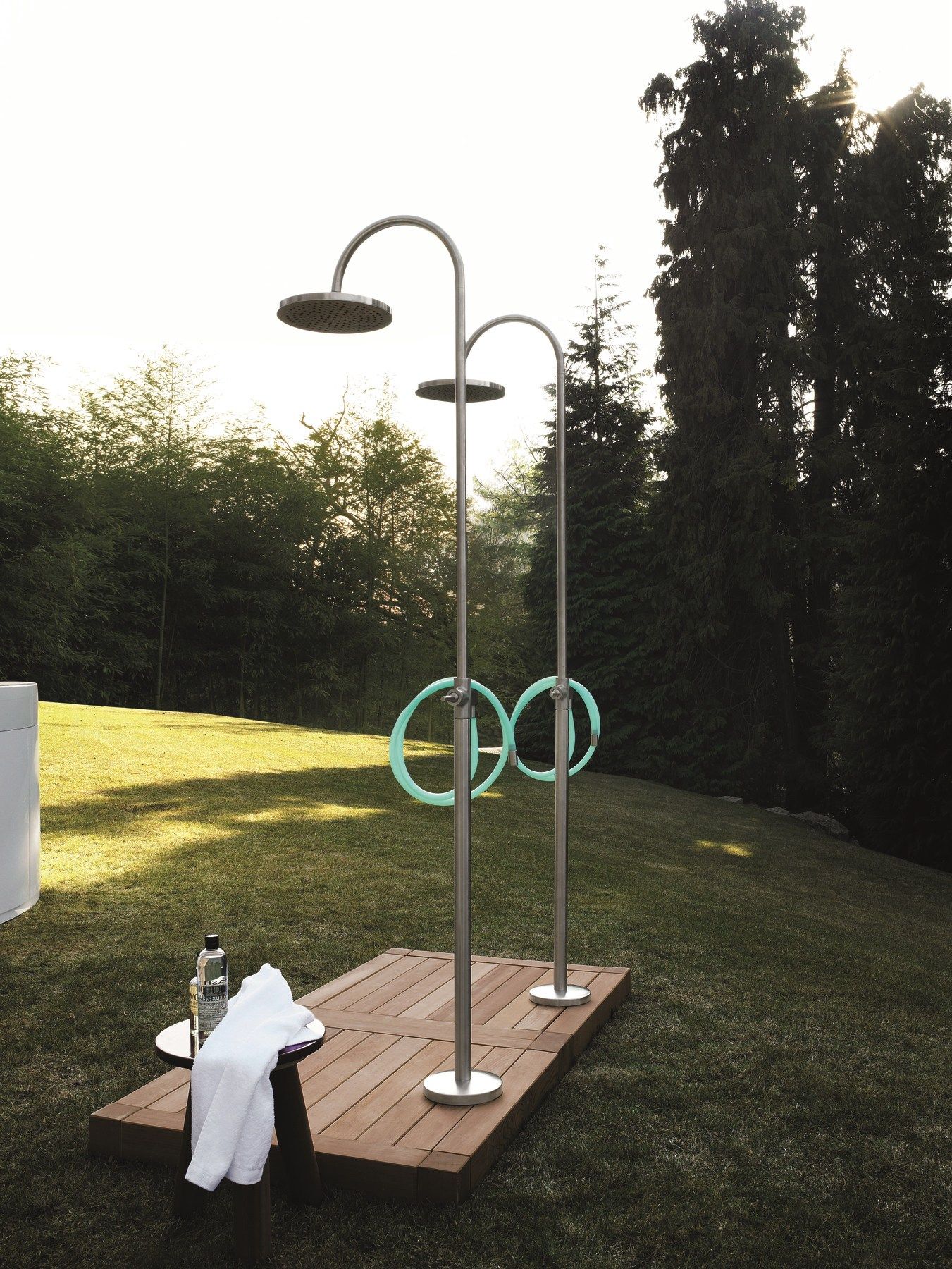 Stainless steel outdoor shower SHOWER COLUMNS By Kos by Zucchetti ...