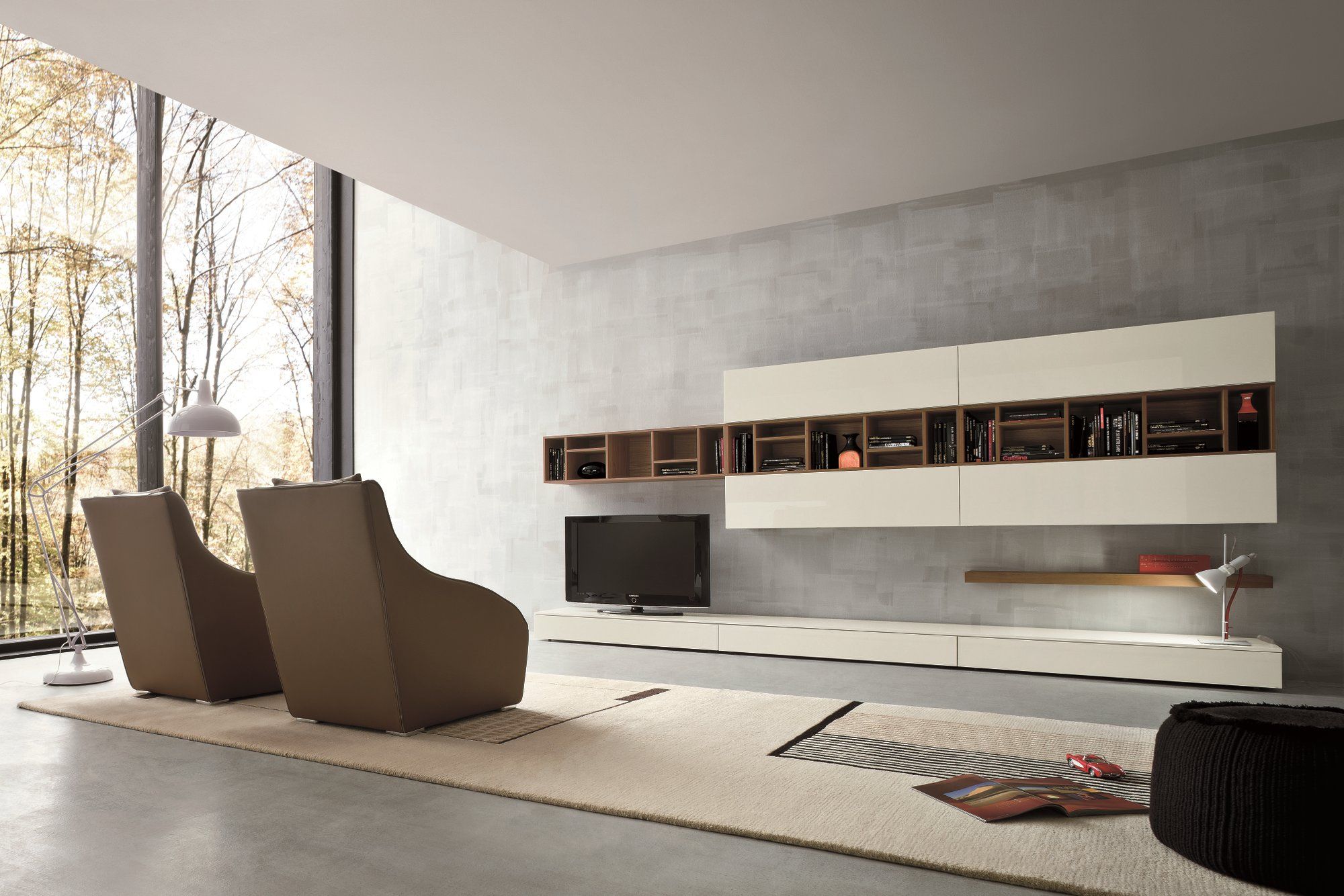 Sectional TV wall system SLIM 16 By Dall'Agnese design Imago Design