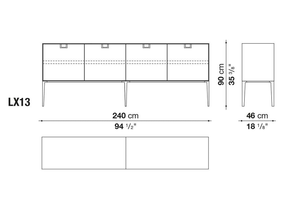 ALCOR Buffet avec portes By Maxalto | design Antonio Citterio