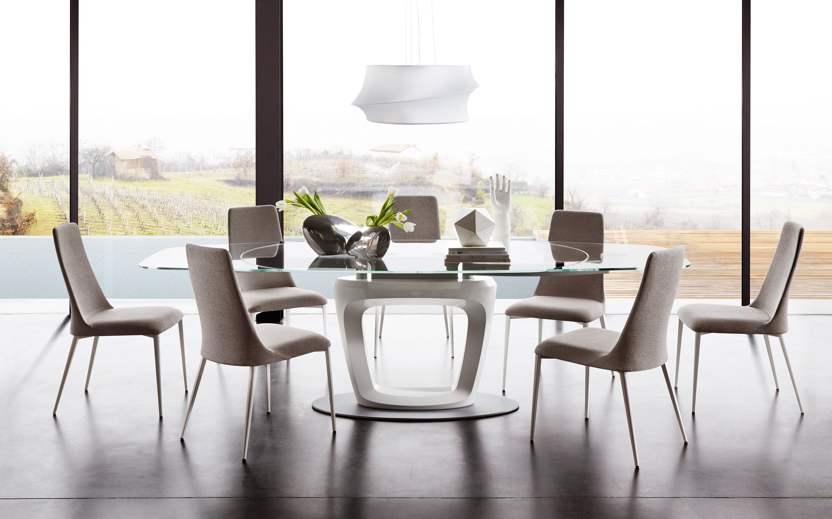 ORBITAL | Extending table Extending glass table By Calligaris | design Pininfarina Extra s.r.l.