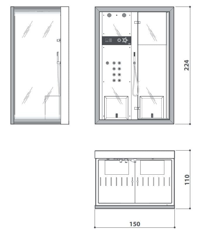 FRAME IN2 Hydromassage multifunction shower cabin By Jacuzzi® | design ...