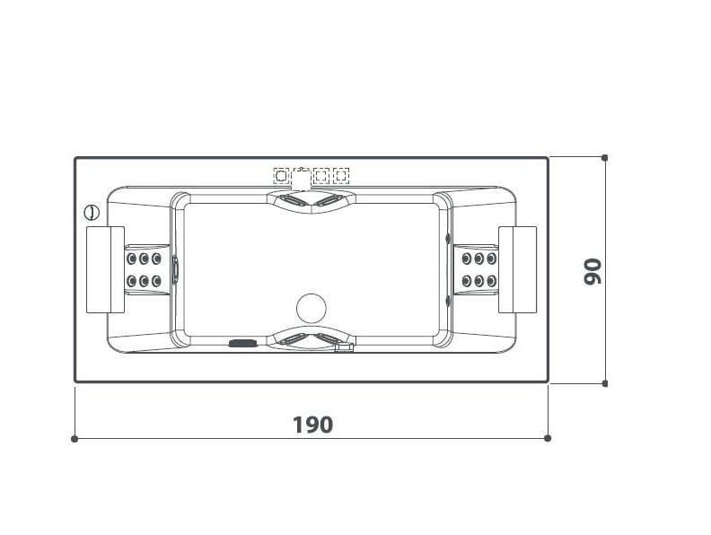 2 seater whirlpool rectangular bathtub SHARP DOUBLE By Jacuzzi® design ...