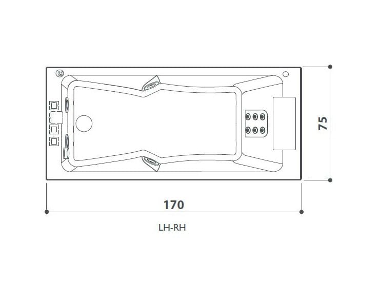 Vasca da bagno idromassaggio da incasso SHARP 75 By Jacuzzi® design ...