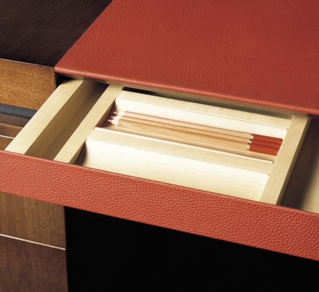 PRINCETON | Writing desk Rectangular wooden writing desk with drawers ...