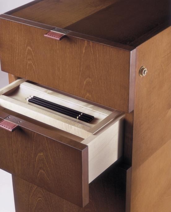 PRINCETON | Writing desk Rectangular wooden writing desk with drawers ...