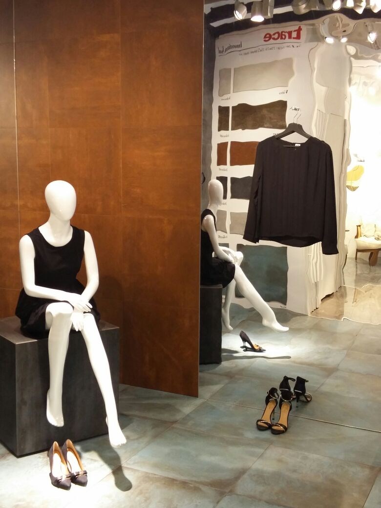 Porcelain stoneware wall/floor tiles with metal effect TRACE MINT By ...