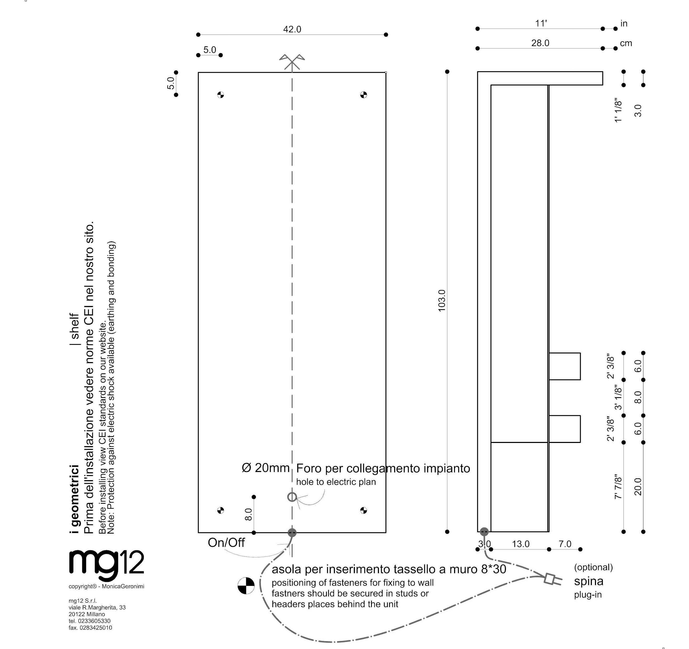 Wall-mounted electric aluminium towel warmer SHELF By mg12 design ...