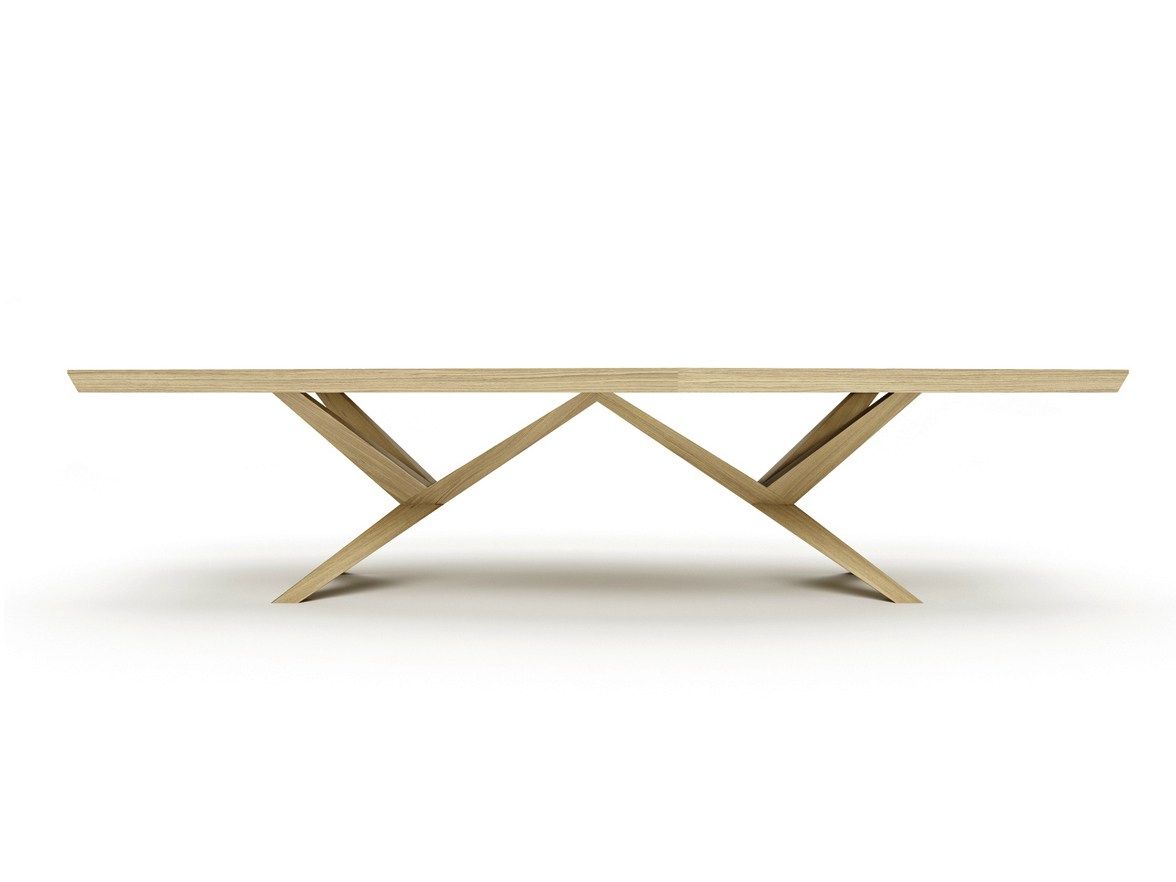 Rectangular wooden meeting table XENIA By Belfakto