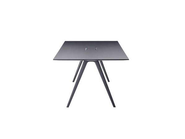 Folding rectangular meeting table A-TABLE By Brunner design Jehs+Laub