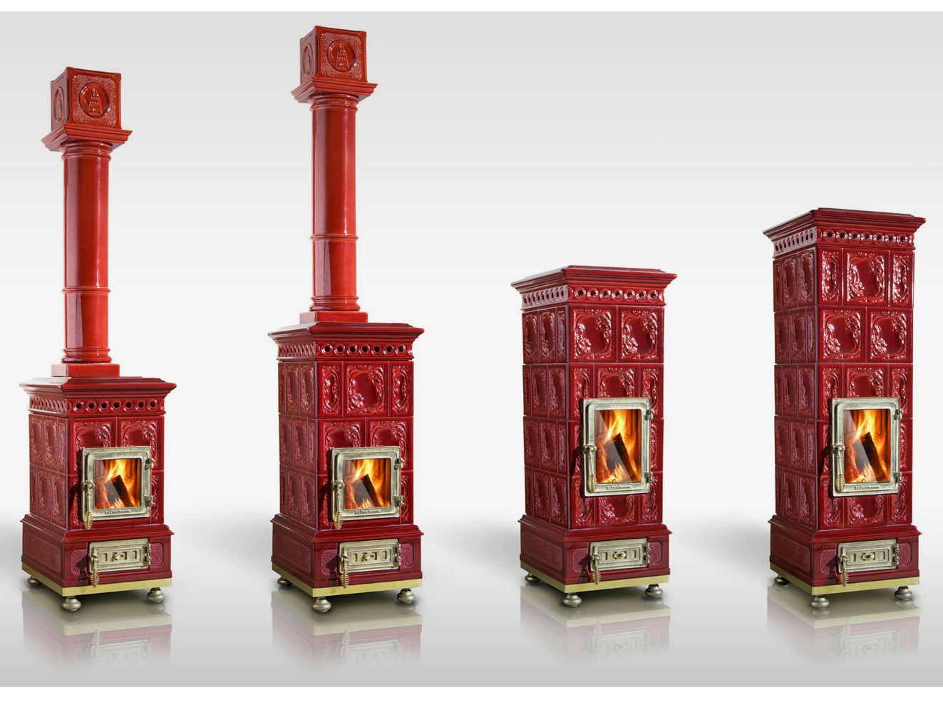 Wood-burning ceramic stove LIBERTY By LA CASTELLAMONTE