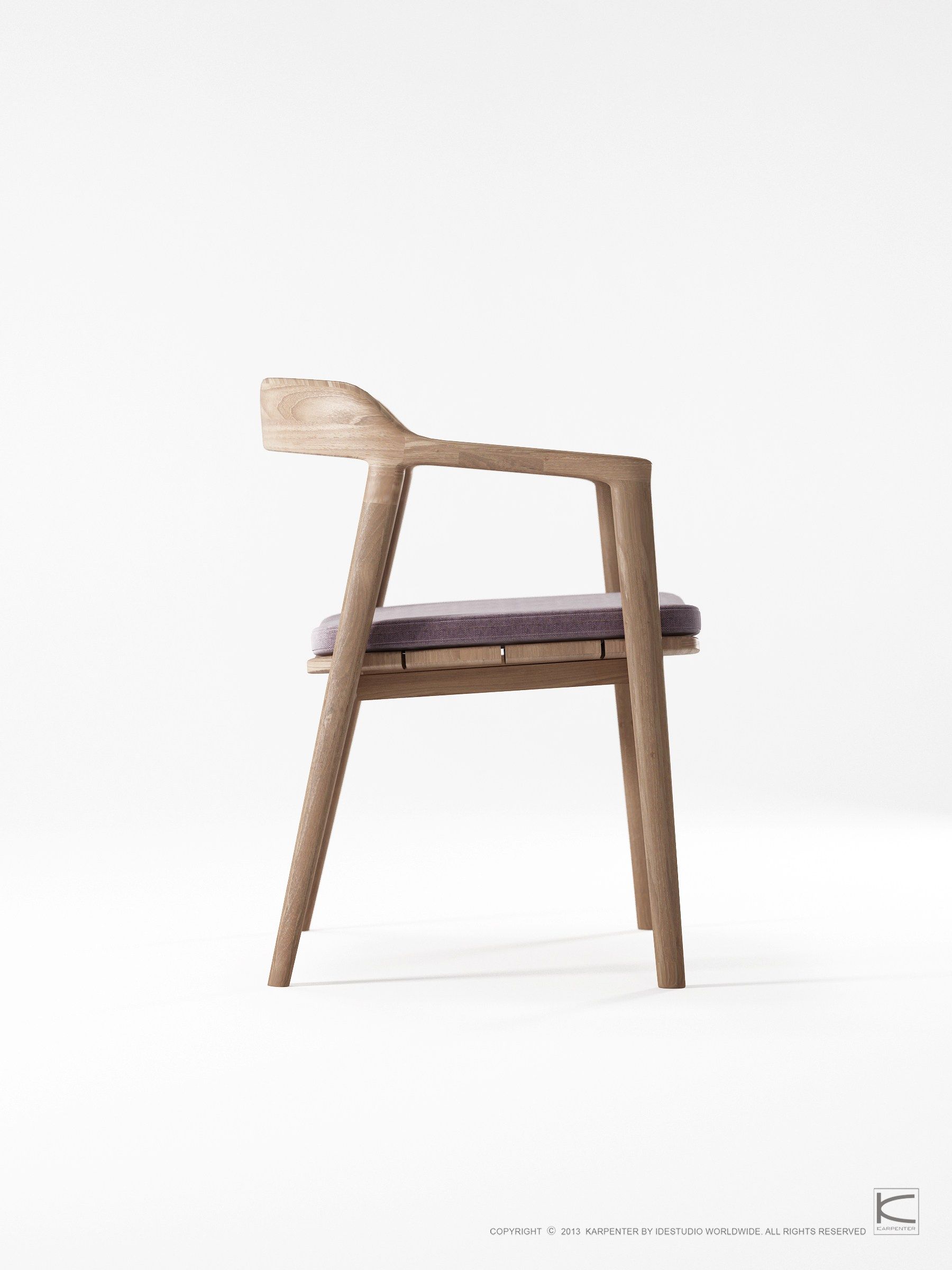 GRASSHOPPER | Chair with armrests By KARPENTER design Hugues Revuelta