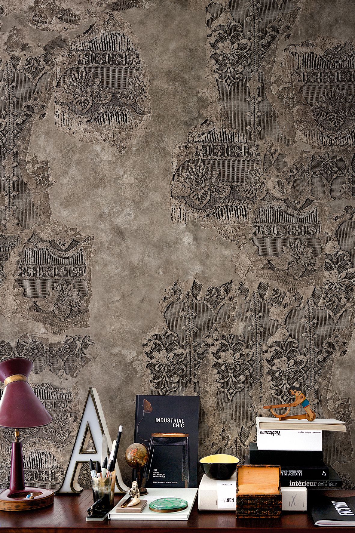 Wall effect wallpaper SANGALLO By Wall&decò design Giovanni Pesce