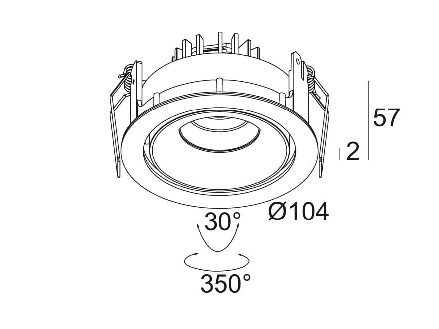 REO OK LED adjustable ceiling spotlight By DeltaLight
