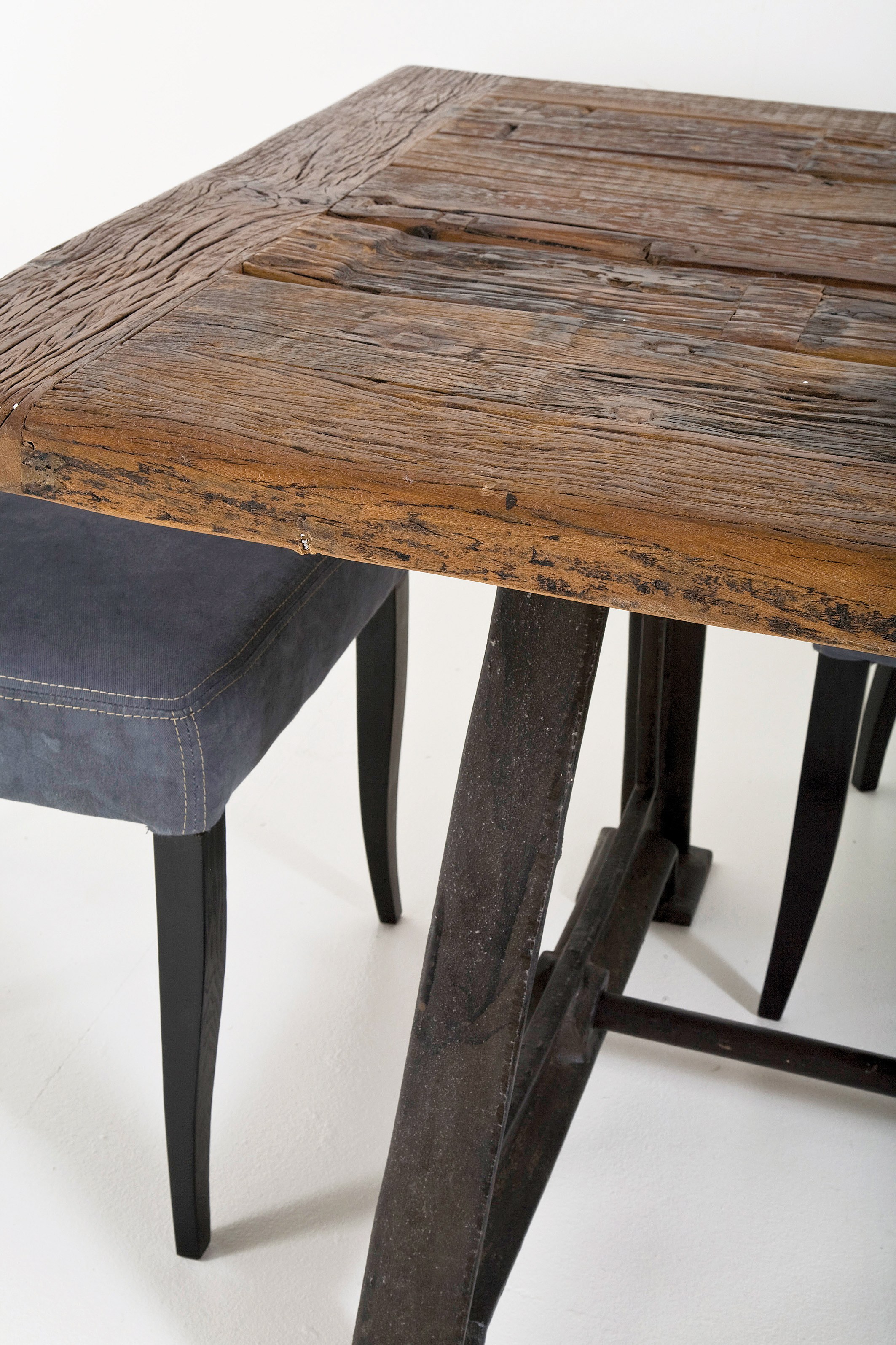 Rectangular stainless steel and wood dining table RAILWAY UNIQUE By ...