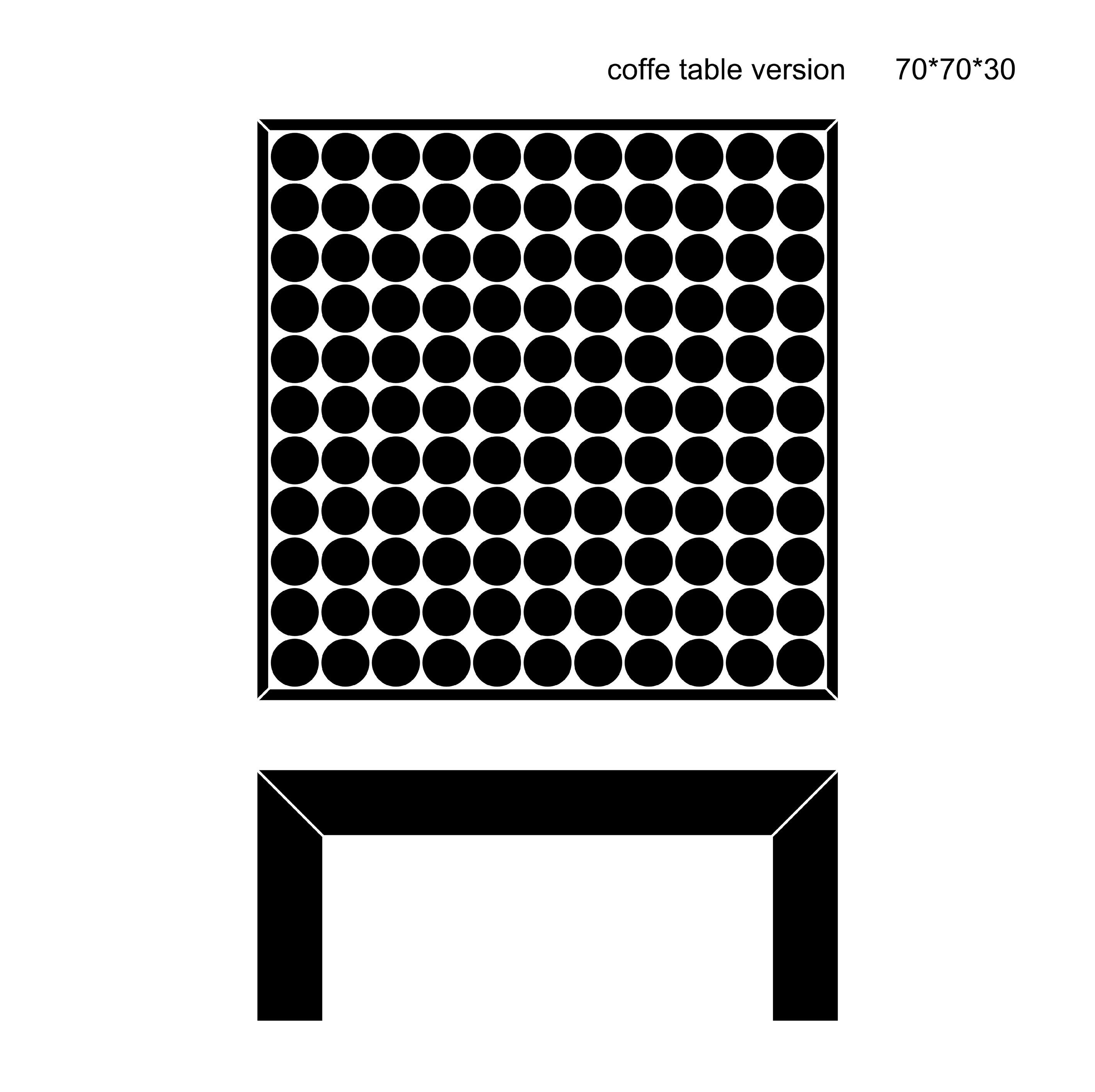 SOFIA Low square solid wood coffee table By mg12 | design Monica ...