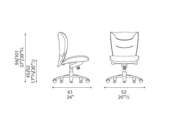 BRIEF | Task chair By Poltrona Frau