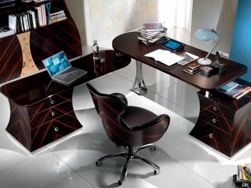 CARTESIO Wooden writing desk with drawers By Carpanelli | design ...