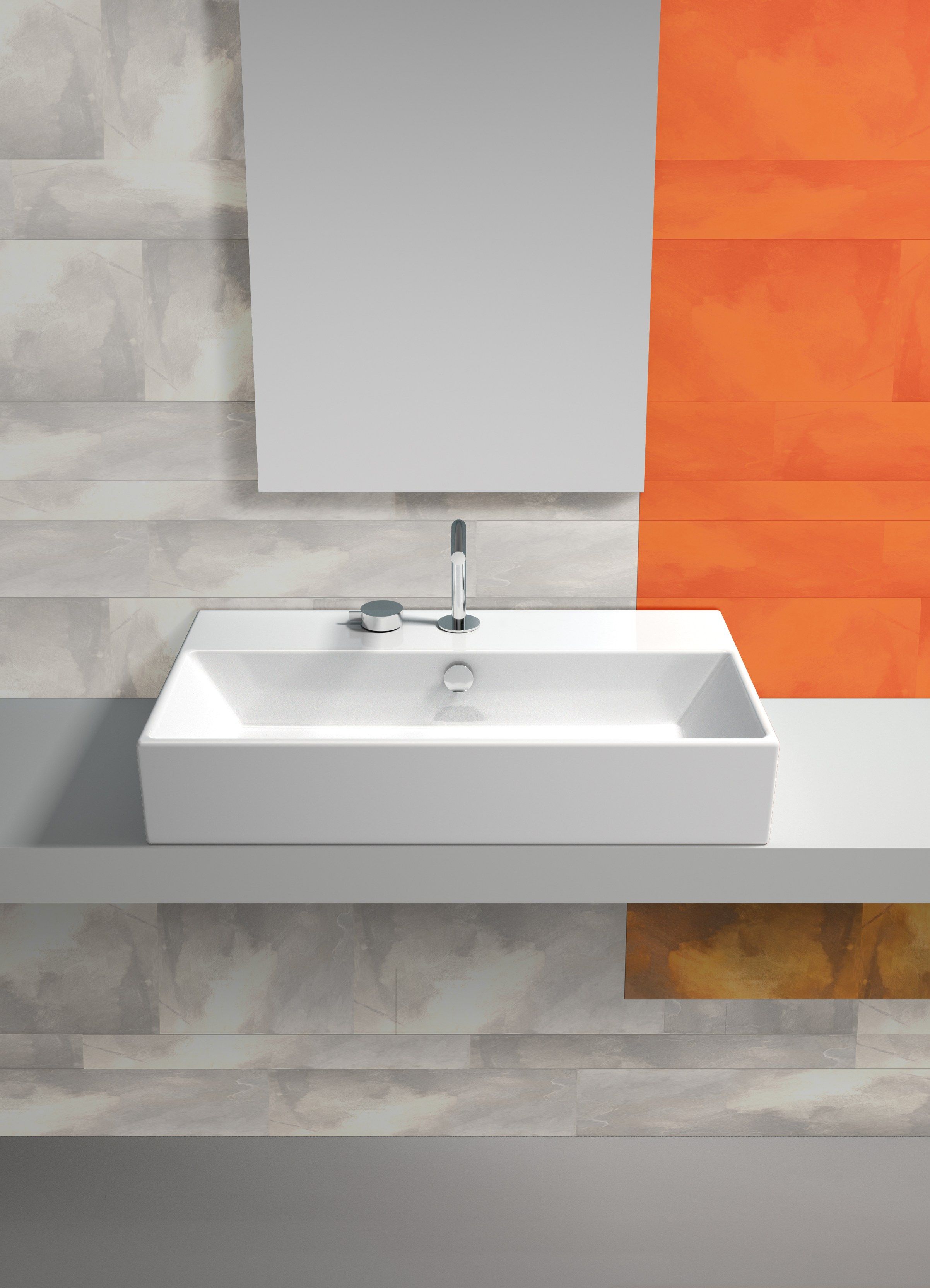 Lavabo rettangolare in ceramica PREMIUM by CERAMICA CATALANO