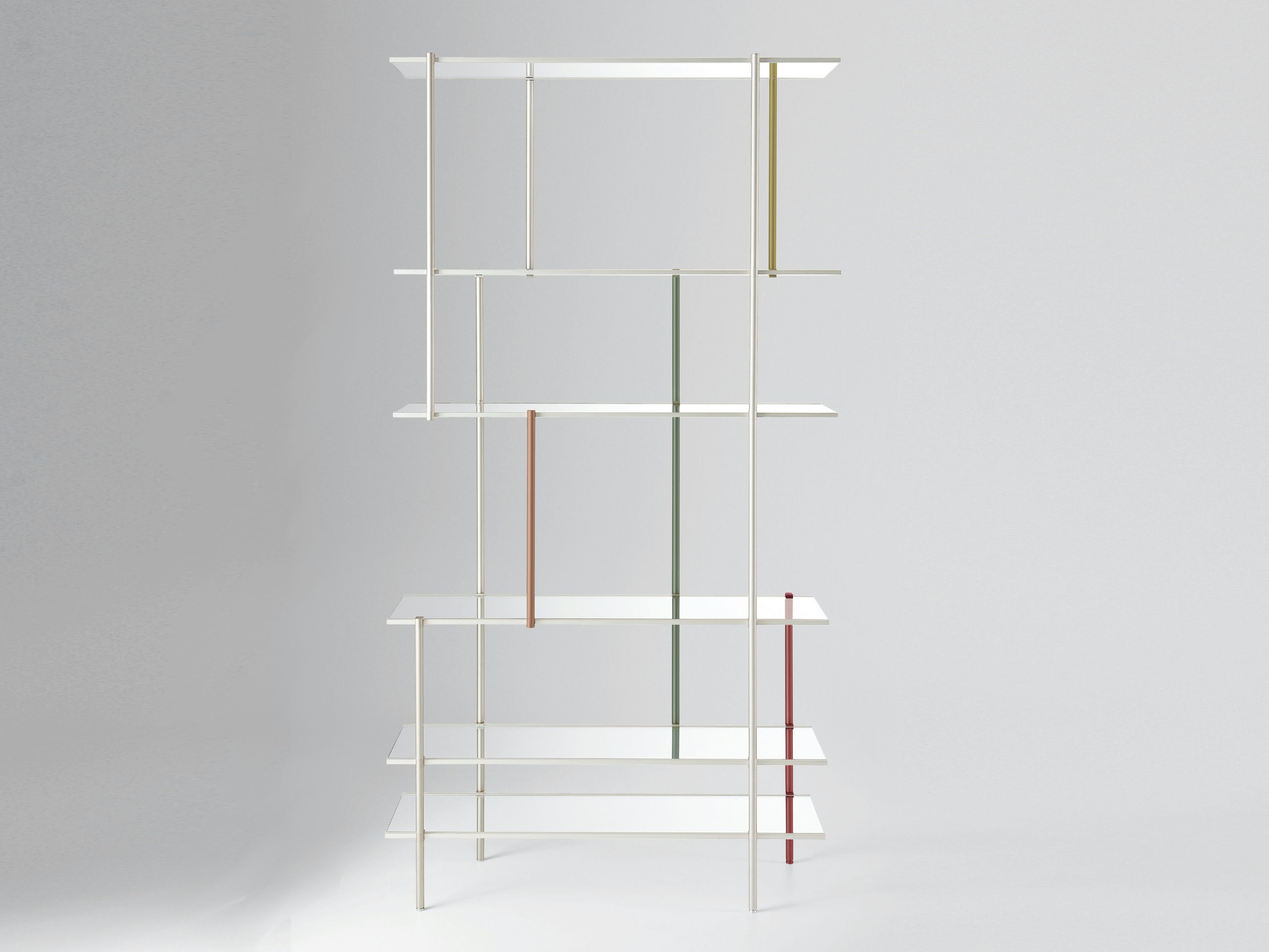 Modular aluminium bookcase DRIZZLE By Gallotti&Radice