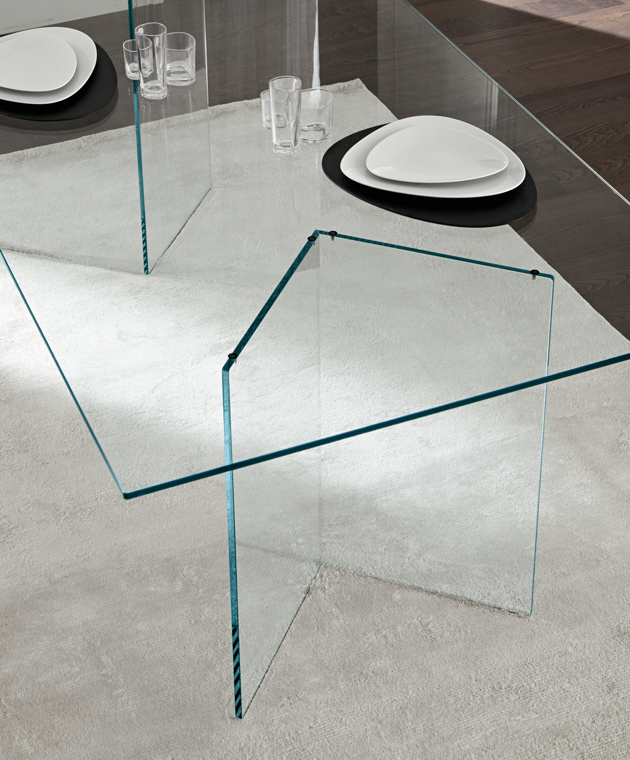 Tavolo in vetro BACCO By Tonelli Design