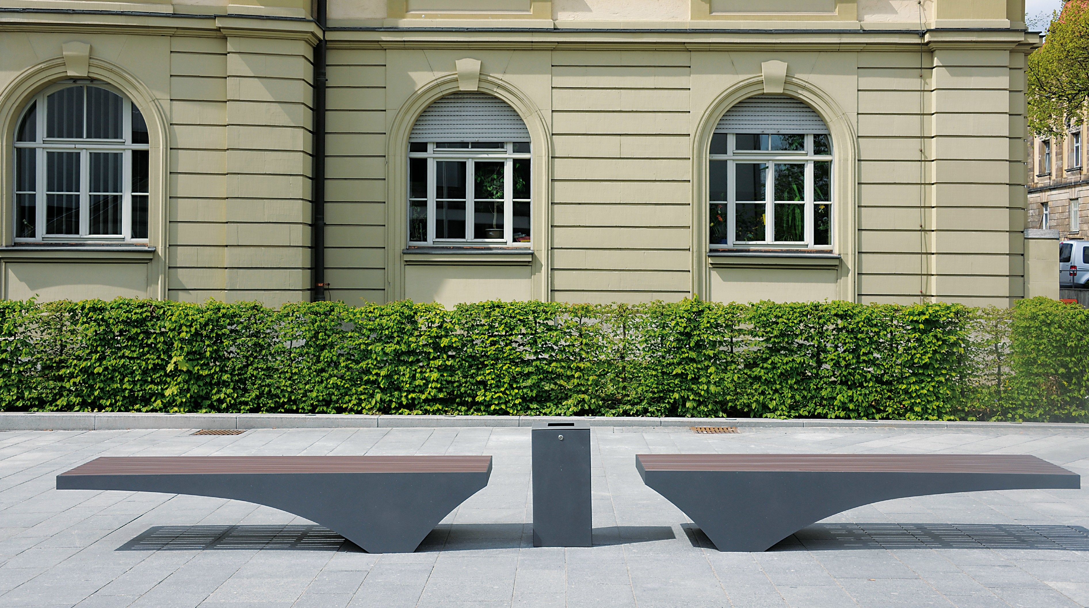 COMFONY 50 Backless stainless steel and PET bench By BENKERT BANKE