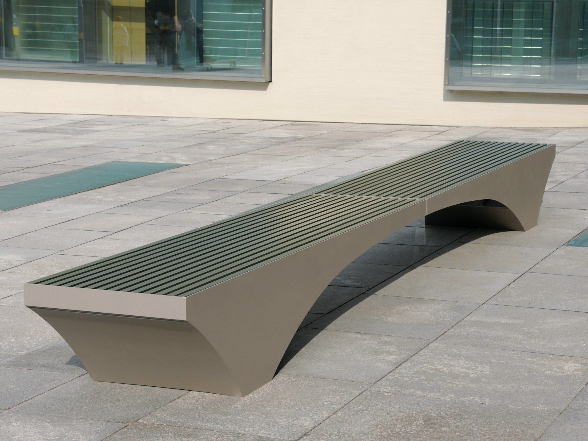COMFONY 50 Backless stainless steel and PET bench By BENKERT BANKE