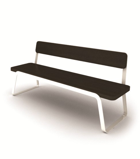 Steel and wood Bench VOLEE By LAB23 design GIBILLERO design