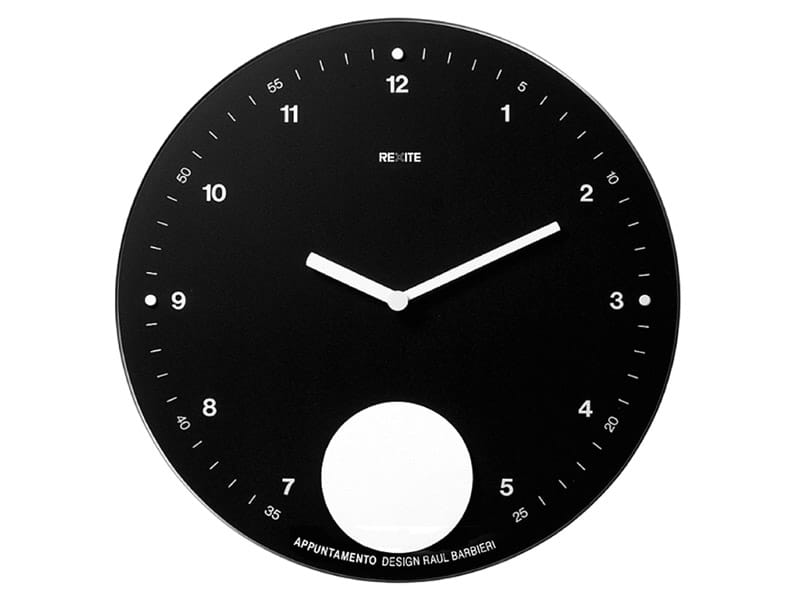 Pendulum wall-mounted clock APPUNTAMENTO By REXITE design Raul Barbieri
