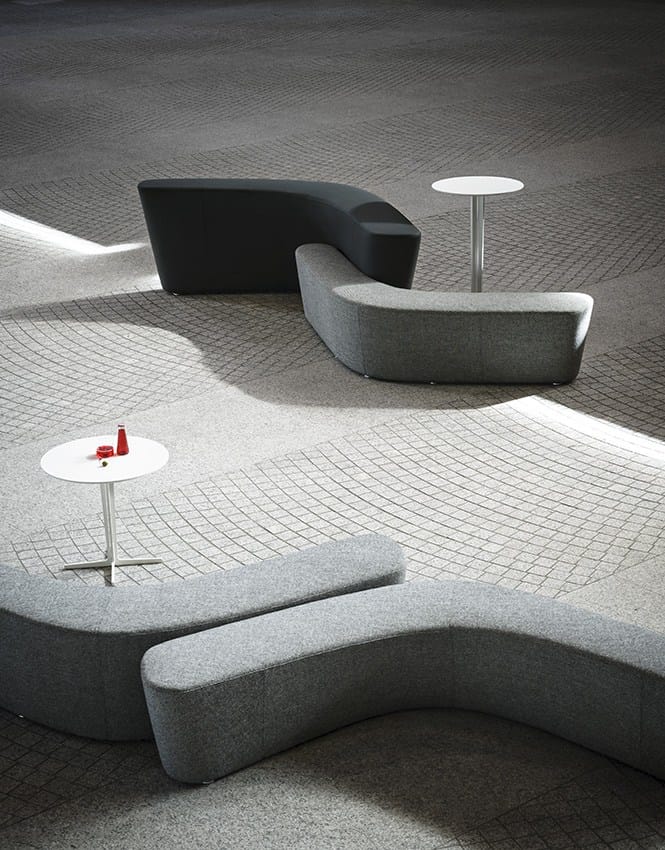POLAR PERCH Modular bench with back By Tacchini | design Pearson Lloyd