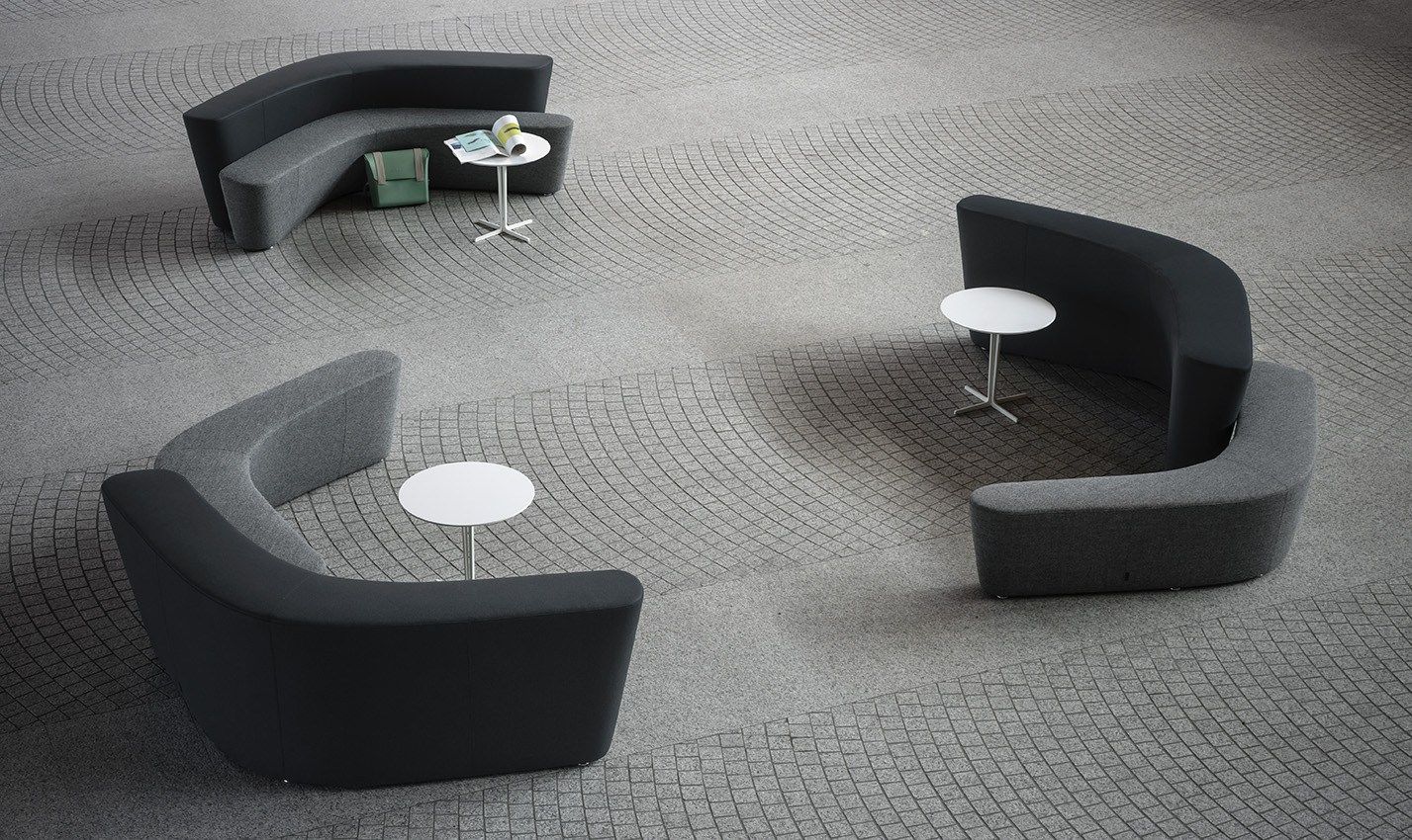 POLAR PERCH Modular bench with back By Tacchini | design Pearson Lloyd