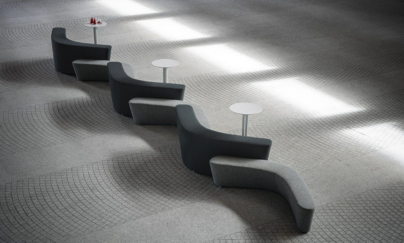 POLAR PERCH Modular bench with back By Tacchini | design Pearson Lloyd